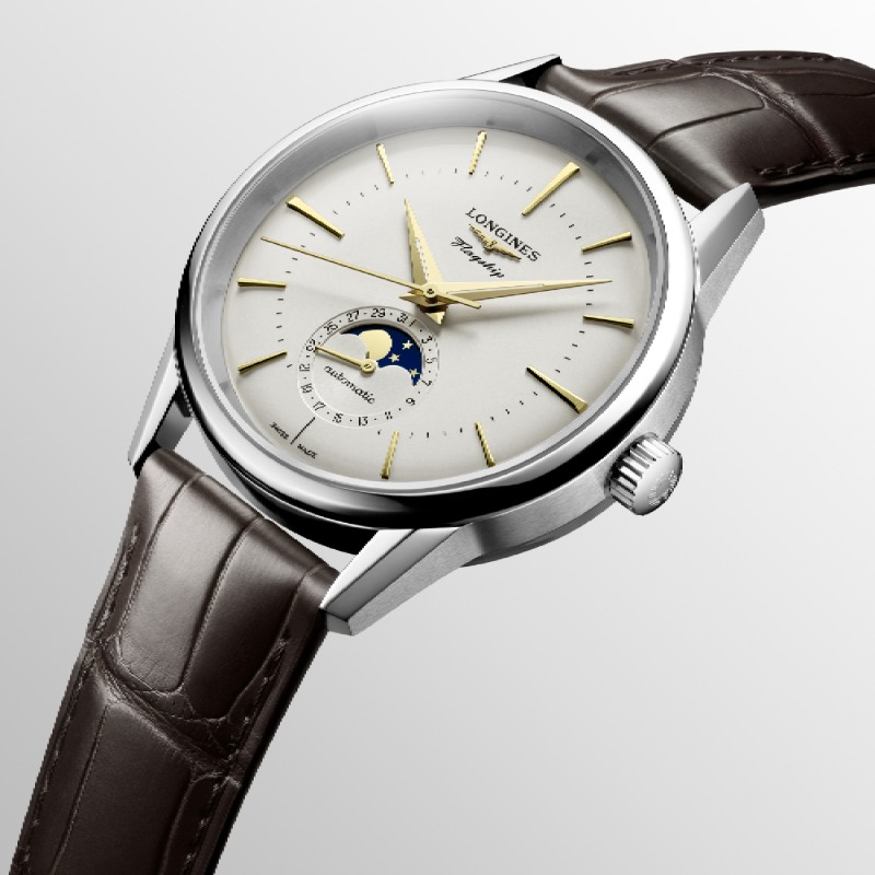 Orologio Longines FLAGSHIP HERITAGE MOONPHASE L4.815.4.78.22 | De ...